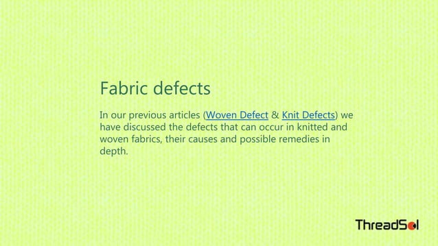10 things you should know about garment defects | PPTX