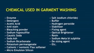 Garment denim washing process | PPTX