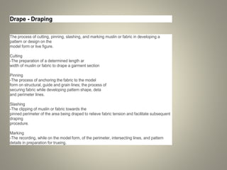 Garment draping terminology | PPTX