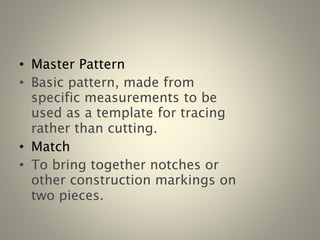 Garment draping terminology | PPTX