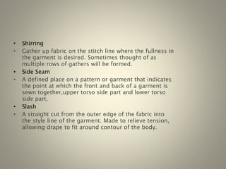 Garment draping terminology | PPTX