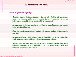 Garment dyeing techniques | PPT