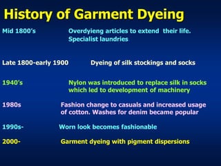 Garment dyeing with pigments | PDF
