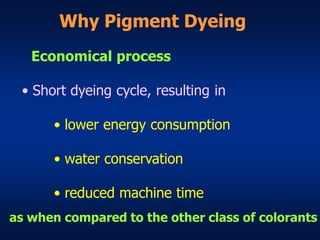 Garment dyeing with pigments | PDF