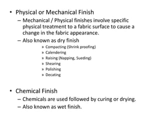 Garment finishing methods | PPTX