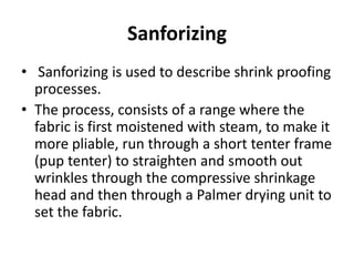 Garment finishing methods | PPTX