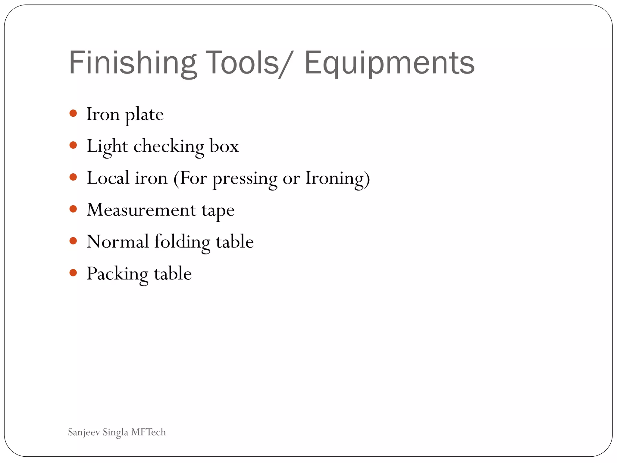Garment Industries Finishing Department | PDF