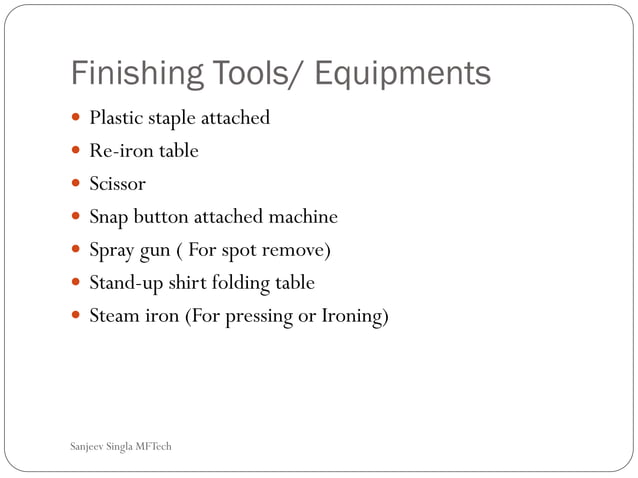 Garment Industries Finishing Department | PDF