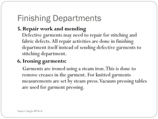 Garment Industries Finishing Department | PDF