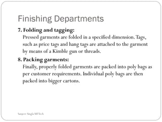 Garment Industries Finishing Department | PDF