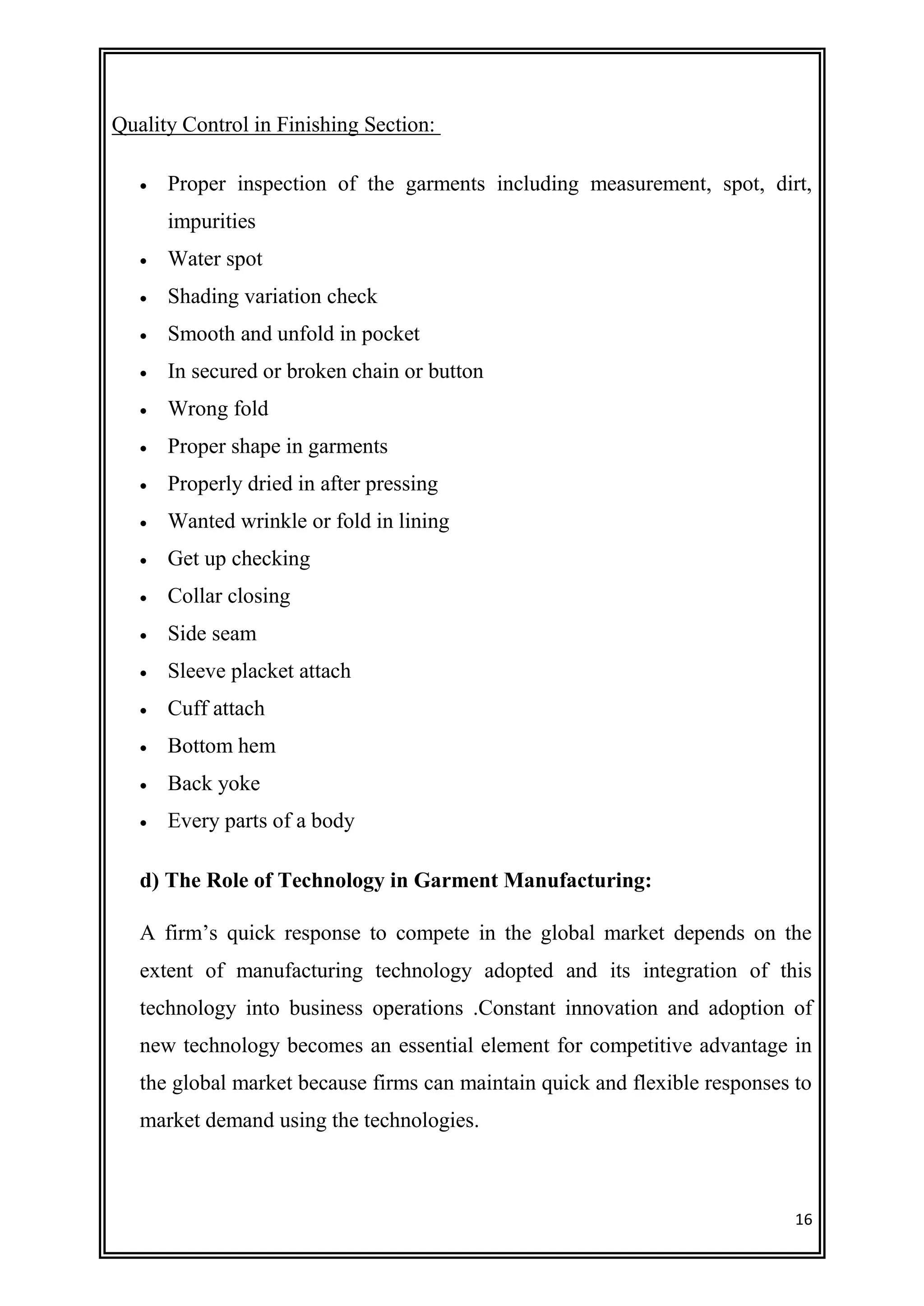 Garment Industry Project blackbook | PDF