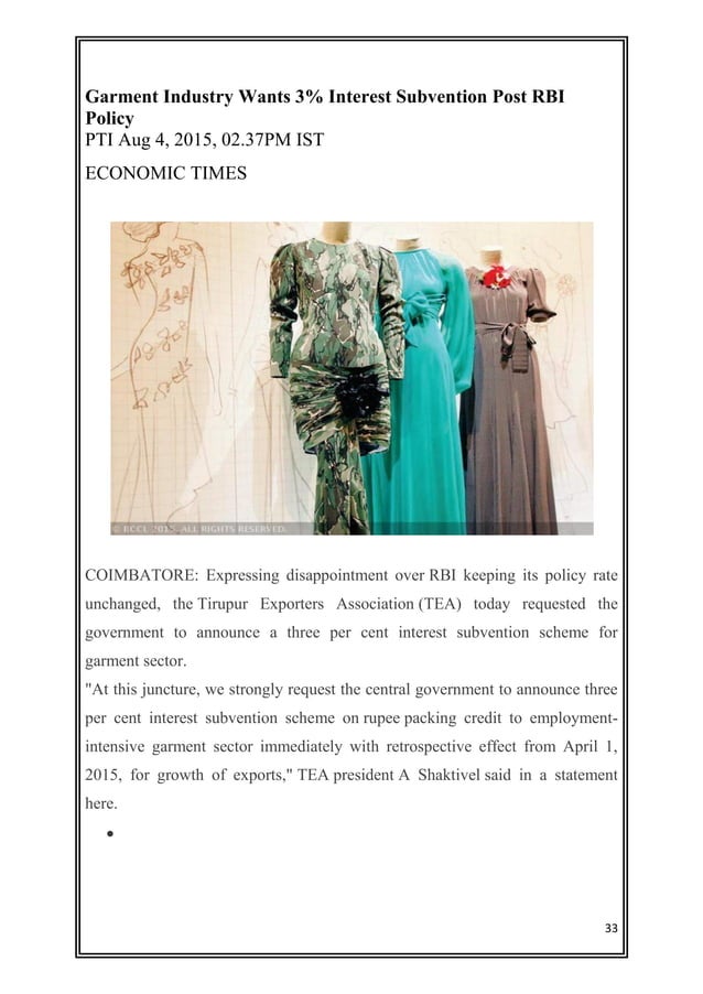 Garment Industry Project blackbook | PDF | Apparel Industry | Industries