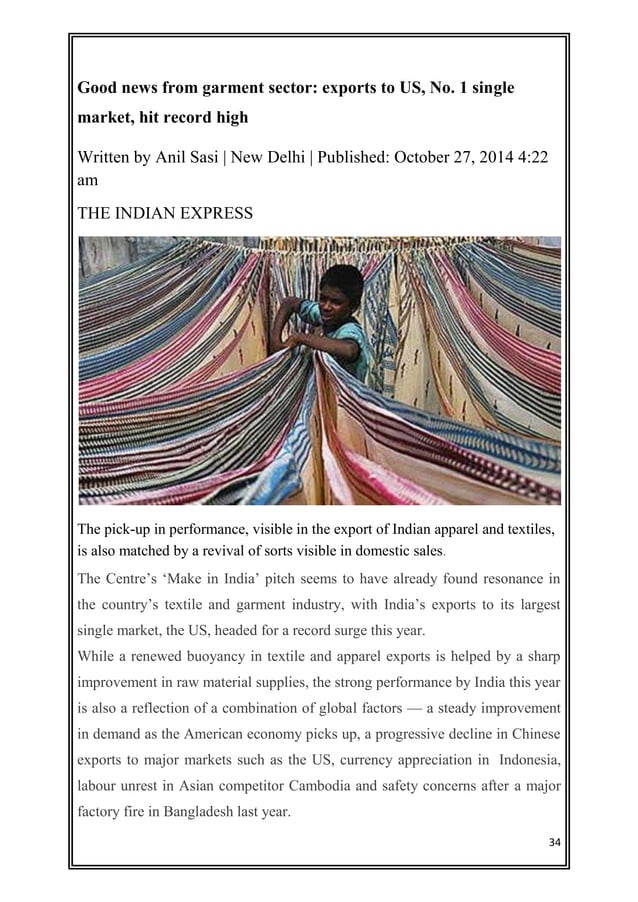 Garment Industry Project blackbook | PDF | Apparel Industry | Industries