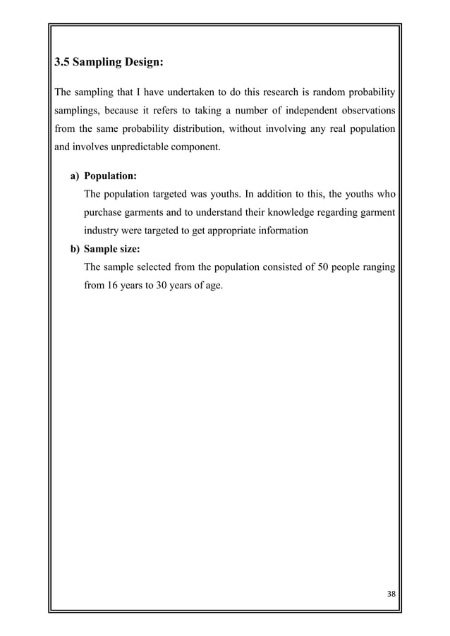 Garment Industry Project blackbook | PDF | Apparel Industry | Industries