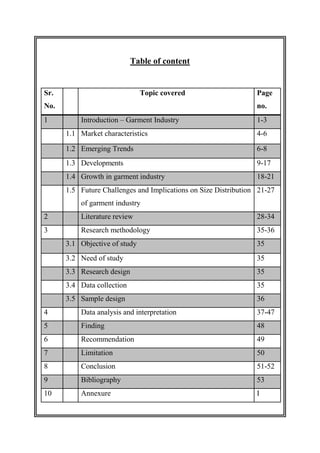 Garment Industry Project blackbook | PDF