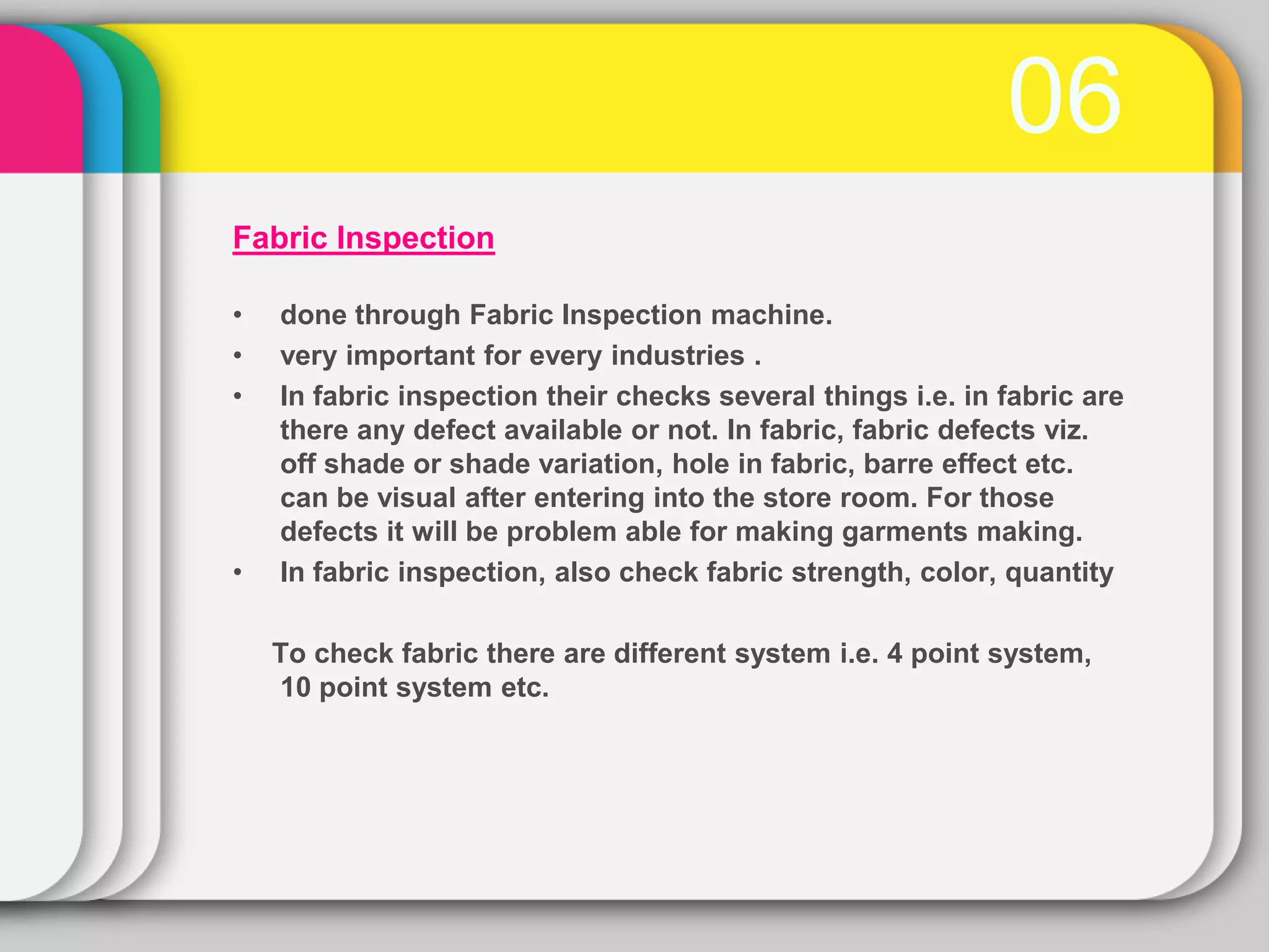 Garment inspection | PDF