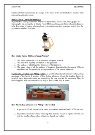 Garment inspection and testing process or dyeing process | PDF