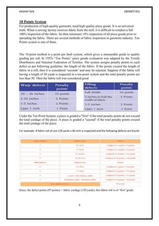 Garment inspection and testing process or dyeing process | PDF