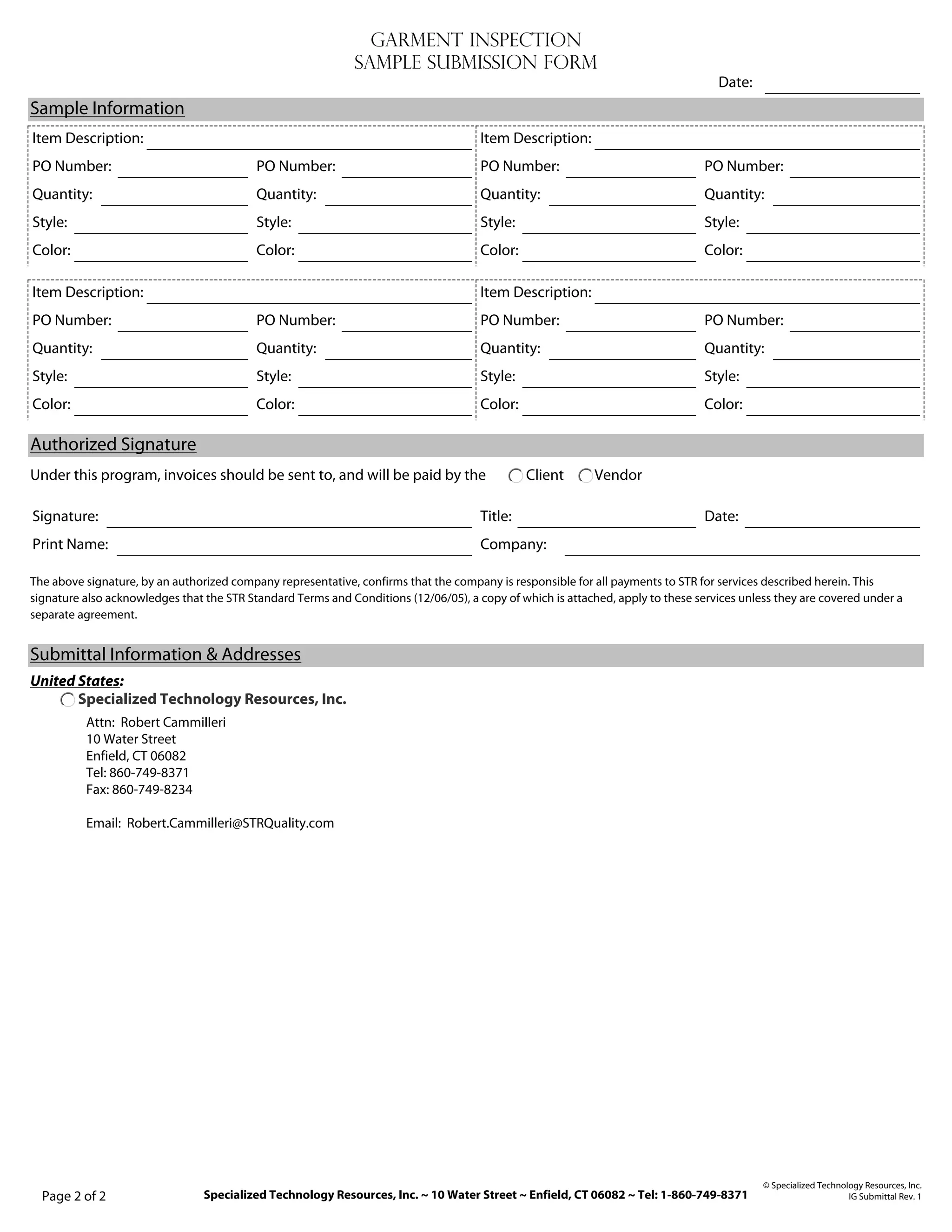 Garment inspectionrequest | PDF | Logistics | Business
