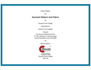 Monika Mehra, Fashion Design ,Dezyne E'cole College | PDF | Needlework ...