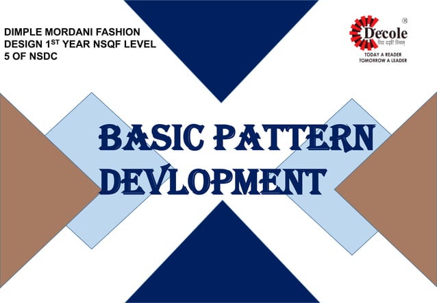 Dimple Mordani, Diploma Fashion Design First Year, (Basic Pattern Development Project) | PPT