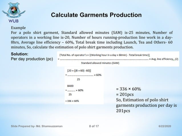 Garment production and productivity | PPT