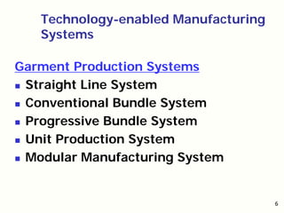 Garment production systems | PDF
