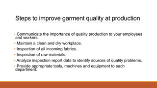 Presentation on Garments Quality Lab | PPTX