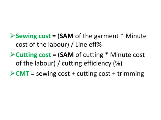 Garments costing | PPTX