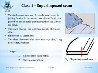 Garment seam and it's classes | PDF