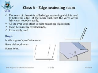 Garment seam and it's classes | PDF