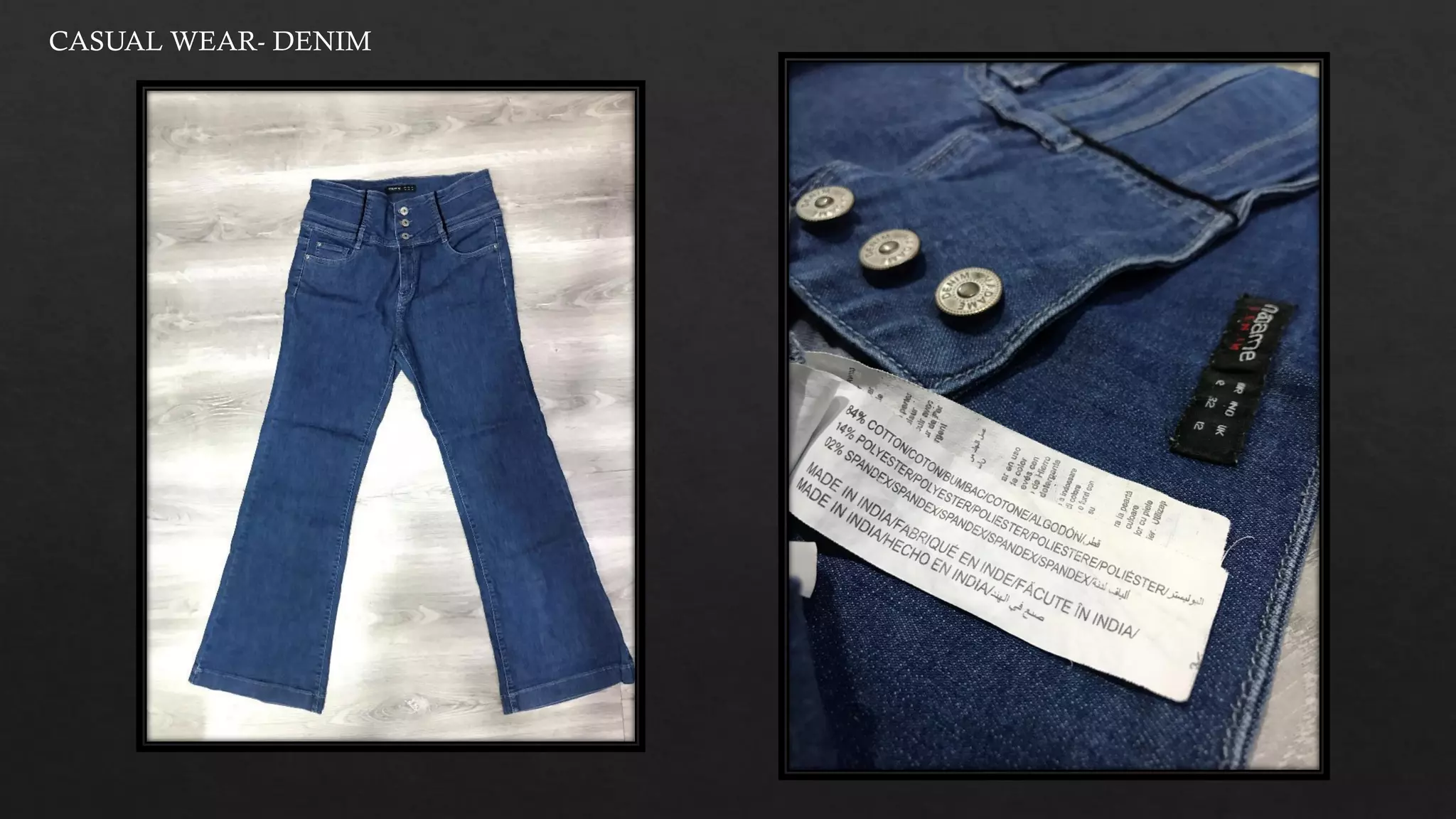 LABEL composition of garments- sports wear|casual wear| inner wear ...