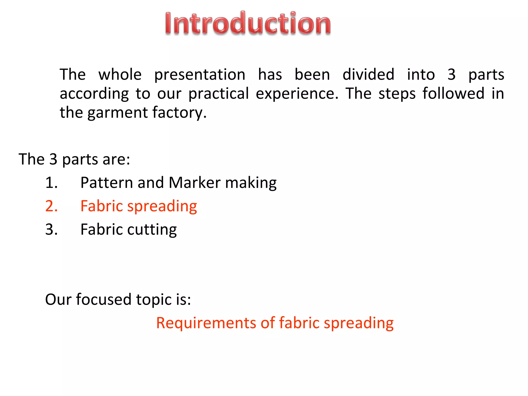 Cloth Manufacturing process | PPT