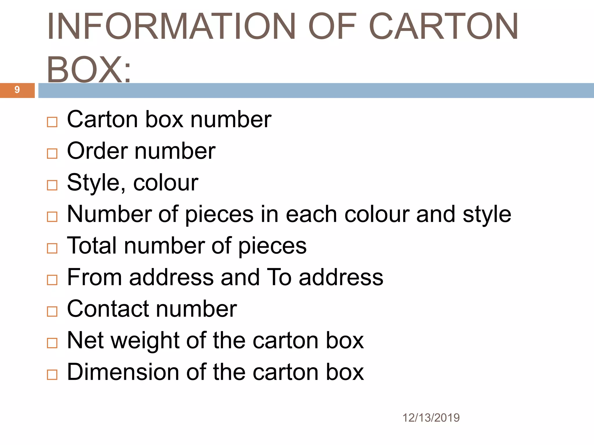 Garments packing | PPTX