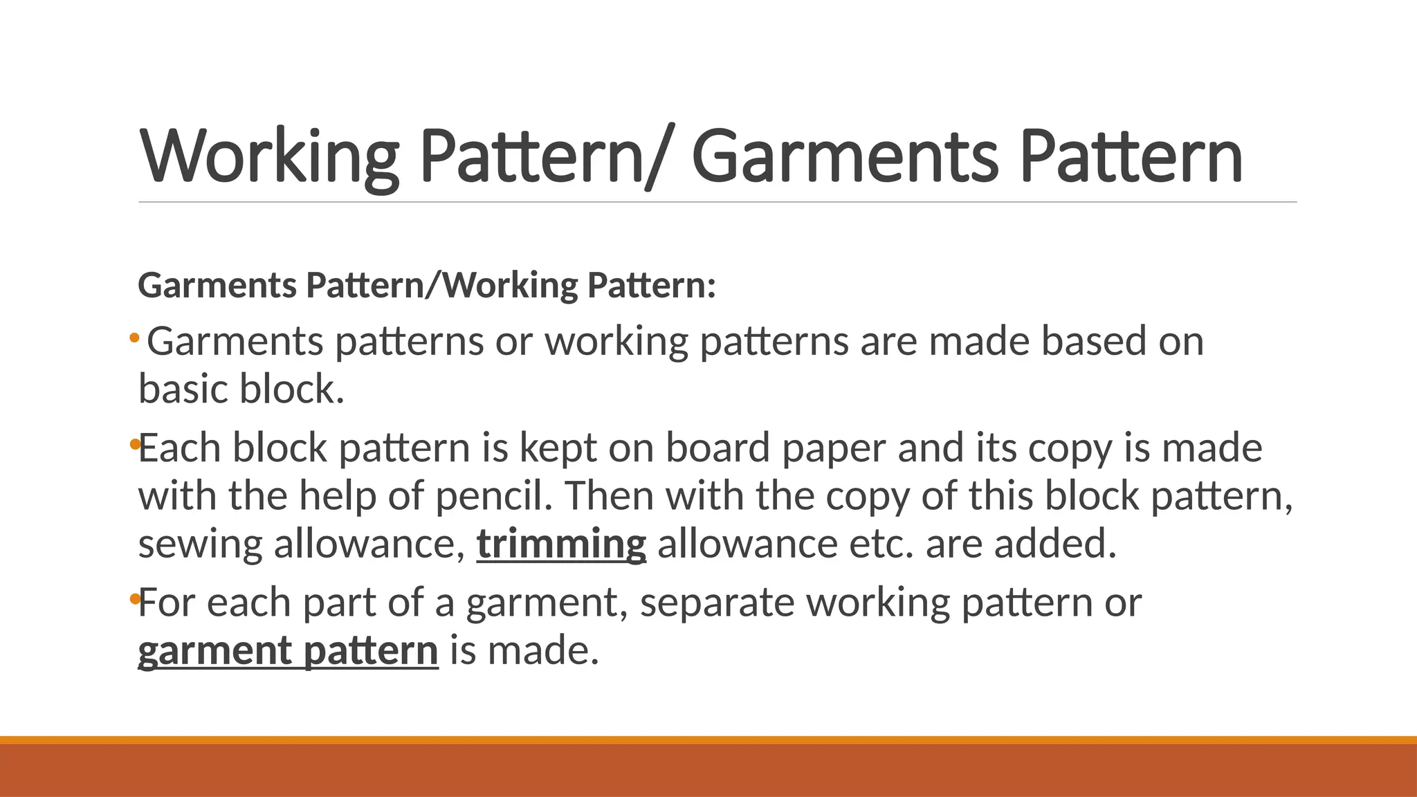 Garments Pattern.pptx(Pattern making in garments) | PPTX