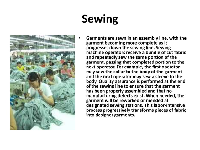 Garments process | PPTX