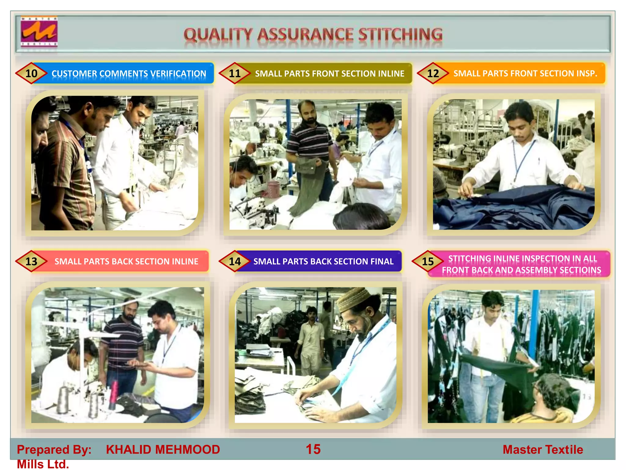 Garments production process & quality assurance | PPTX
