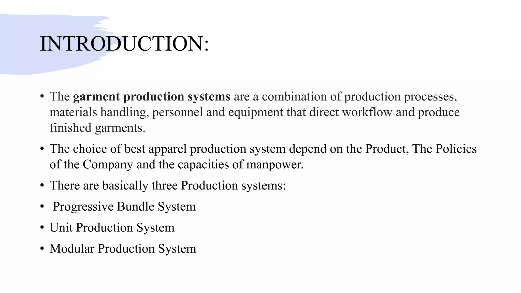 Garments production system | PPTX