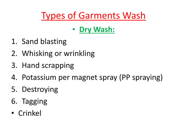 Garments washing | PPTX | Bath and Shower | Personal Care