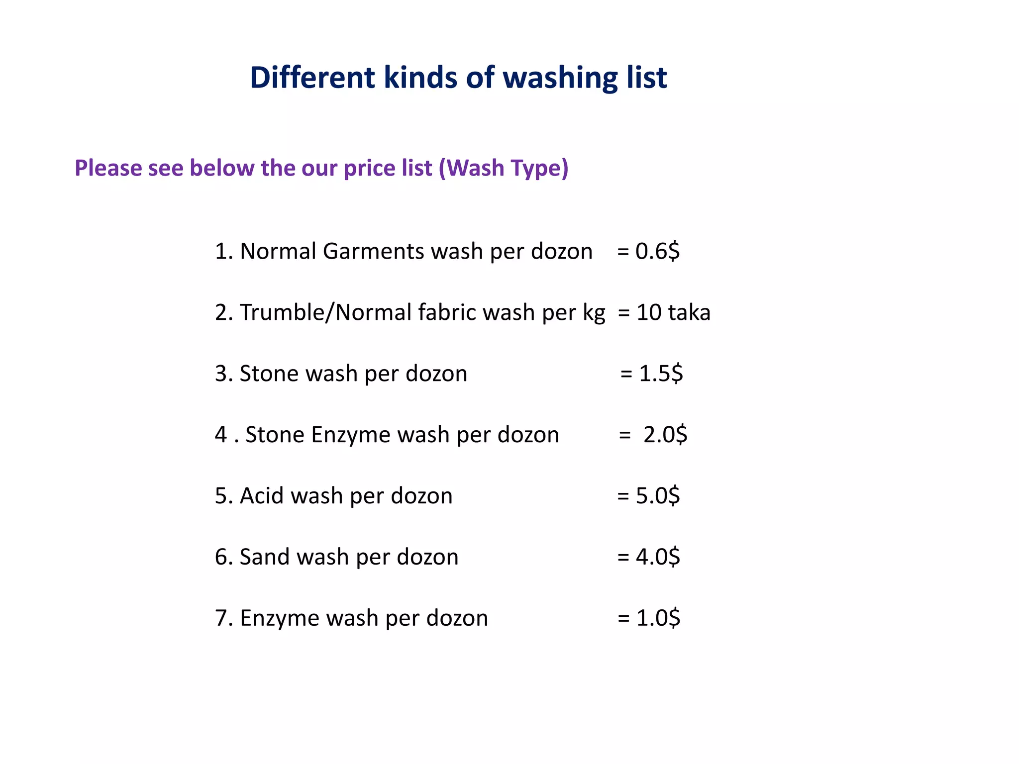 Garments washing plant | PPTX