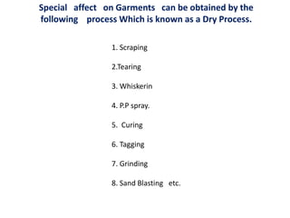 Garments washing plant | PPTX