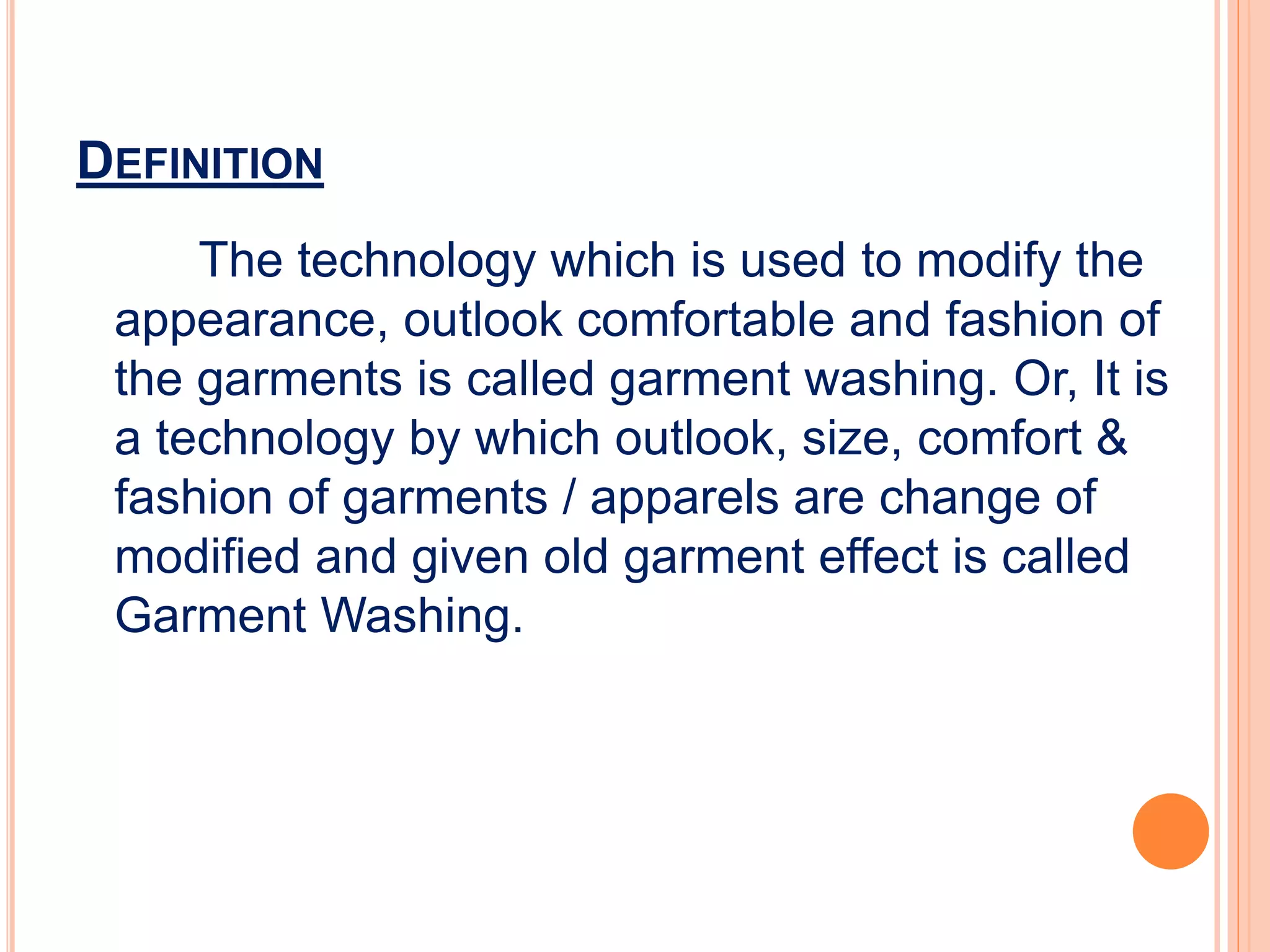 Garment wash | PPT