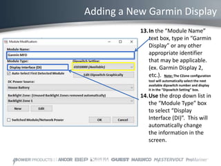 Adding a New Garmin Display | PPT