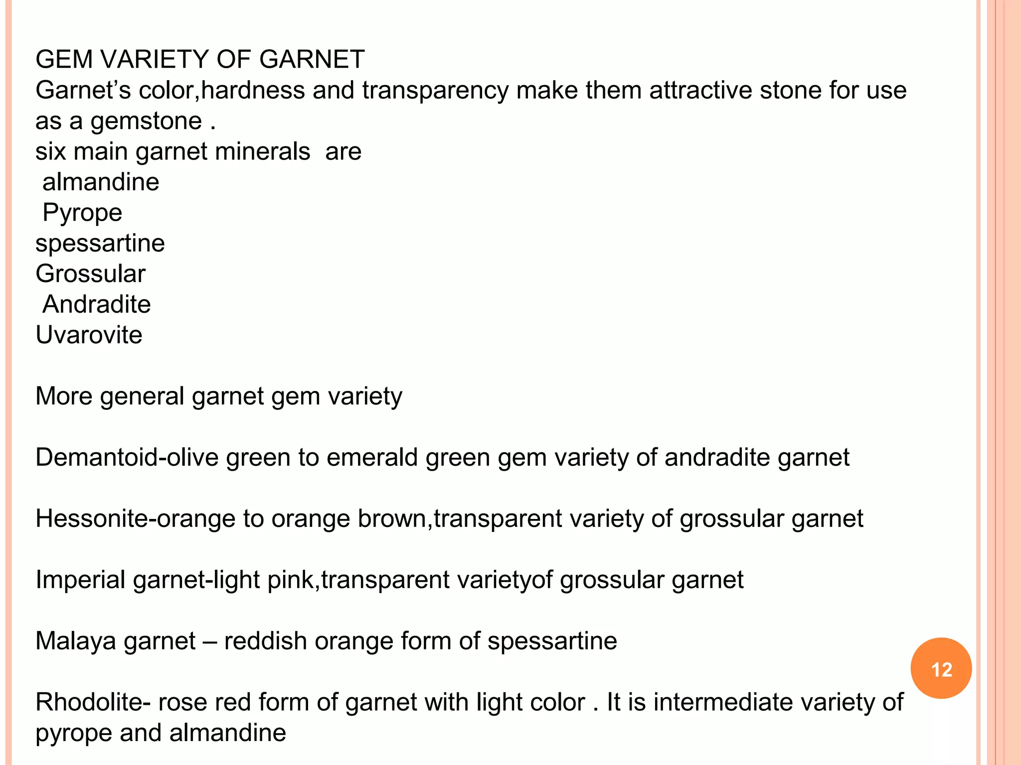 Garnet GROUP OF MINERAL | PPT