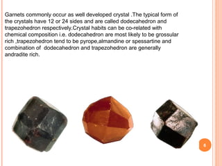 Garnet GROUP OF MINERAL PPT