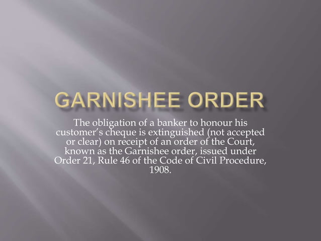 garnisheeorder-150730115358-lva1-app6892.pptx | Credit Cards | Personal Debt