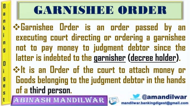 GARNISHEE ORDER & ATTACHMENT ORDER.pdf | Credit Cards | Personal Debt