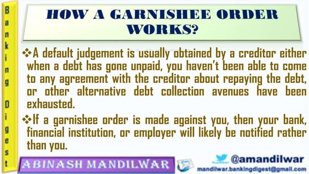 GARNISHEE ORDER & ATTACHMENT ORDER.pdf | Credit Cards | Personal Debt
