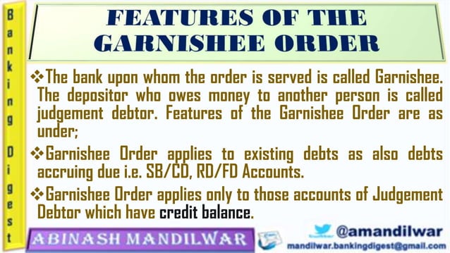 GARNISHEE ORDER & ATTACHMENT ORDER.pdf | Credit Cards | Personal Debt