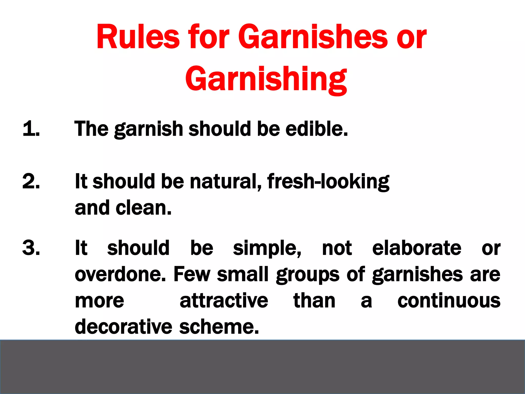 Garnishes/Garnishing | PPTX